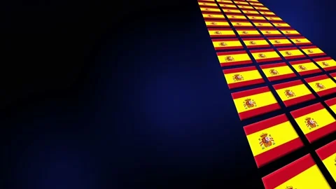 Spain Flag Animated Background 3d Animat... | Stock Video | Pond5