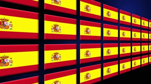 Spain Flag Animated Background 3d Animat... | Stock Video | Pond5