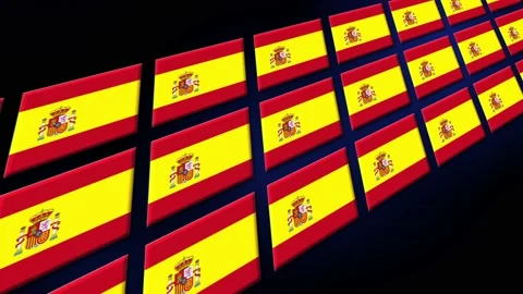Spain Flag Animated Background 3d Animat... | Stock Video | Pond5