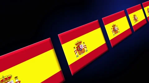 Spain Flag Animated Background 3d Animat... | Stock Video | Pond5