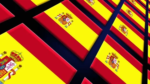 Spain Flag Animated Background 3d Animat... | Stock Video | Pond5