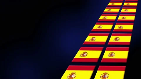 Spain Flag Animated Background 3d Animat... | Stock Video | Pond5