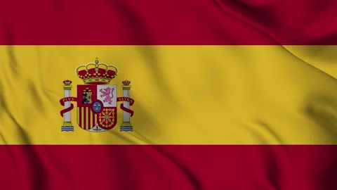 Spain flag animation for background in 4... | Stock Video | Pond5