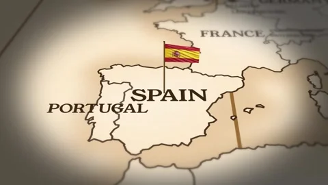 Spain World Map Stock Video Footage | Royalty Free Spain World Map ...