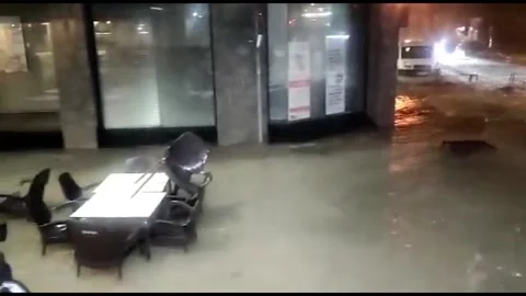 Spain: Flash Flood Rages Through City Of... | Stock Video | Pond5