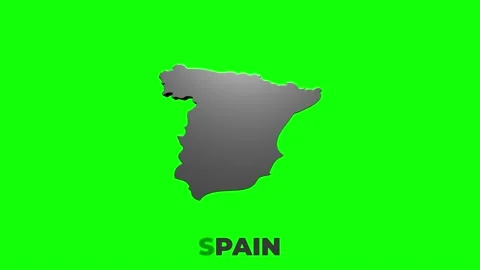 Spain Map Showing Up Intro By Regions 4k... | Stock Video | Pond5
