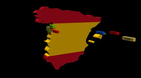 Spain map with stacks of containers anim... | Stock Video | Pond5