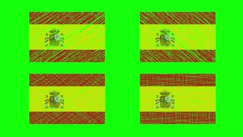 Spain Scribble Animation on Green Screen... | Stock Video | Pond5