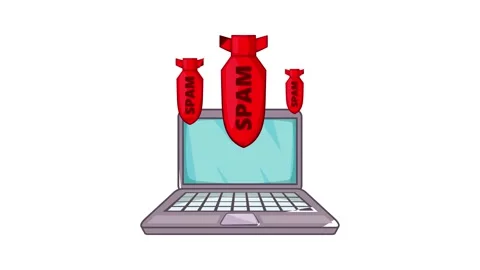 Spam bombs icon animation | Stock Video | Pond5