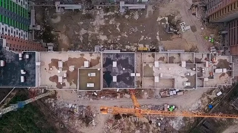 Span over the roofs of a building of a h... | Stock Video | Pond5