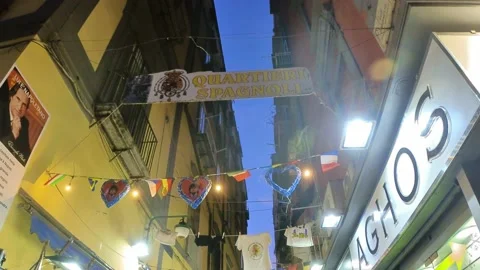 Spanish districts of Naples in 4k resolu... | Stock Video | Pond5