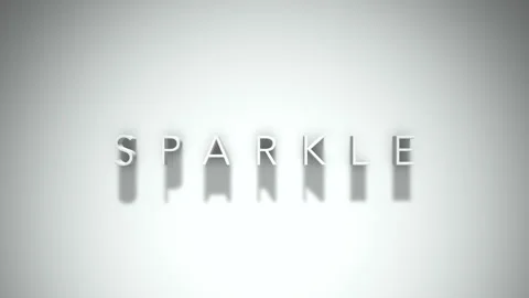 Sparkle 3D title animation with shadows ... | Stock Video | Pond5