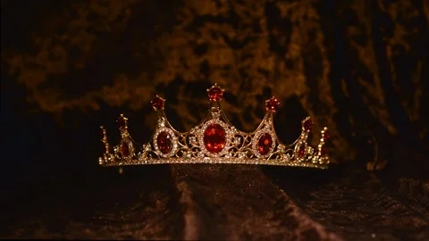 Sparkle ruby diadem on velevet backgroun... | Stock Video | Pond5