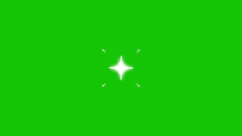 Sparkle stars blinking animation on gree... | Stock Video | Pond5