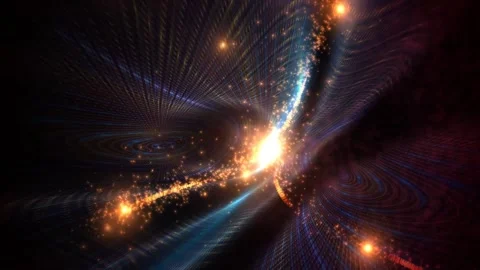 Sparkling Flare Waves Floating Motion Ba... | Stock Video | Pond5