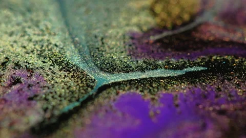 sparkling fluid texture glitter flow ink... | Stock Video | Pond5