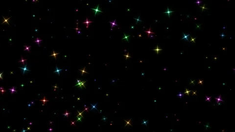 Sparkling Stars Animation - Loop Rainbow | Stock Video | Pond5