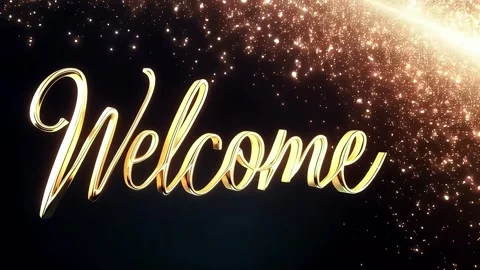 Sparkling "Welcome" Text Animation | Stock Video | Pond5