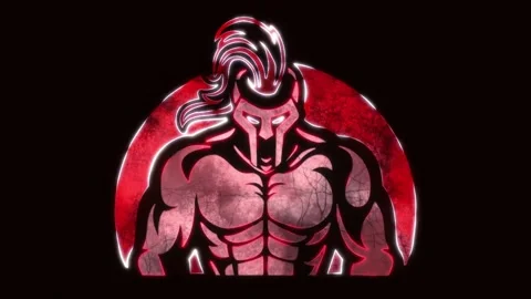 Spartan Warrior Animated Logo - Loop Gra... | Stock Video | Pond5