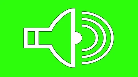 Speaker volume icon on the green screen ... | Stock Video | Pond5