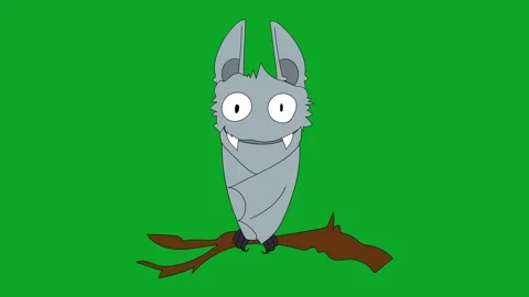 Speaking 2D Animated Bat Character Green... | Stock Video | Pond5