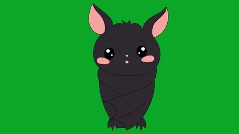 Speaking 2D Animated Bat Character Green... | Stock Video | Pond5