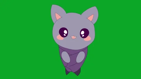 Speaking 2D Animated Bat Character Green... | Stock Video | Pond5