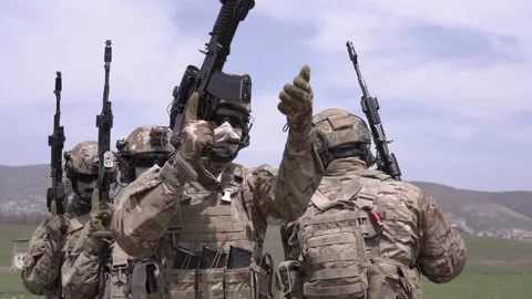 Special Forces Military Soldiers Team Mi... | Stock Video | Pond5