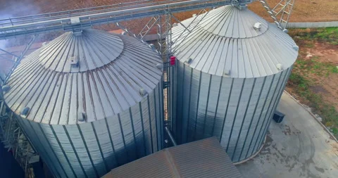 Special Grain Elevators For Crop Storage Stock Video Pond5