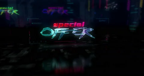 Special offer futuristic animation cyber... | Stock Video | Pond5