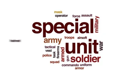 Special unit animated word cloud, text d... | Stock Video | Pond5
