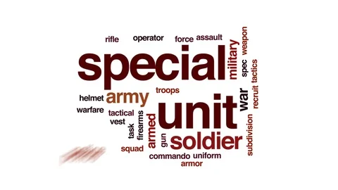 Special unit animated word cloud, text d... | Stock Video | Pond5