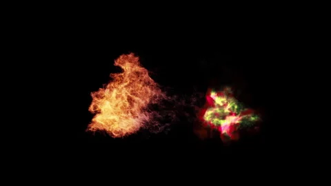 Special VFX effect of magical color fire... | Stock Video | Pond5