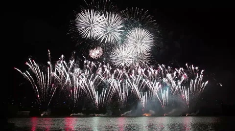 Spectacular Fireworks Finale With Sound.... | Stock Video | Pond5