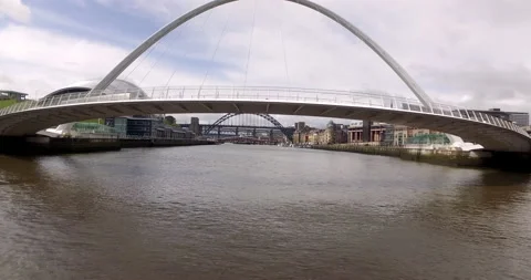 Spectacular Gateshead Millenium Bridge f... | Stock Video | Pond5