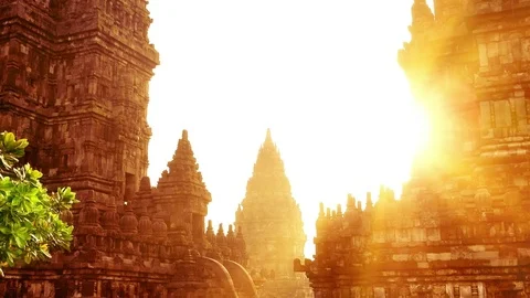 Sunrise Hindu Temple Stock Footage ~ Royalty Free Stock Videos | Pond5