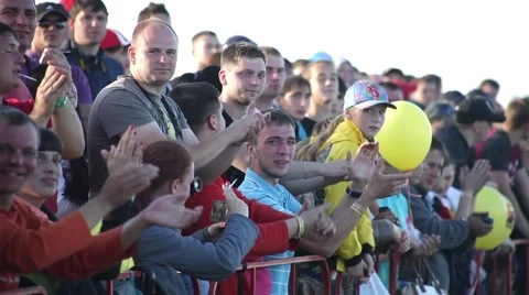 Spectators at racing | Stock Video | Pond5