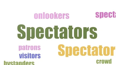 Spectators Tag Cloud Animated Isolated O... | Stock Video | Pond5