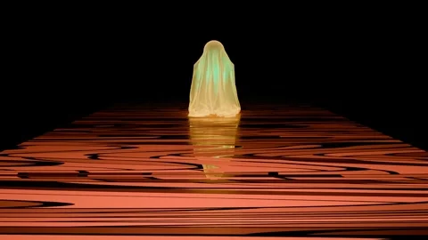 spectral halloween ghost on black backgr... | Stock Video | Pond5