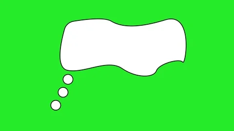 Speech bubble on green screen chroma key... | Stock Video | Pond5