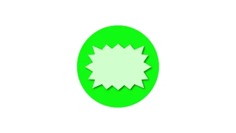 Speech bubble icon green color simple sh... | Stock Video | Pond5