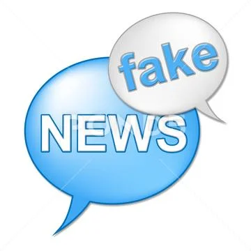 Speech Bubbles Showing Fake News 3d Illustration: Graphic #88524173