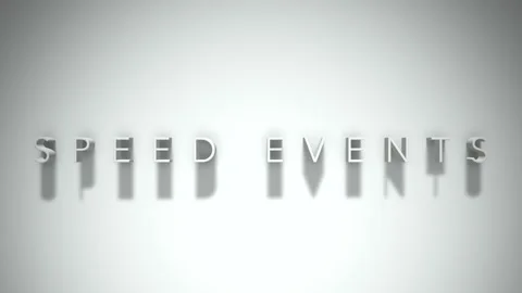 speed events 3D title animation white te... | Stock Video | Pond5