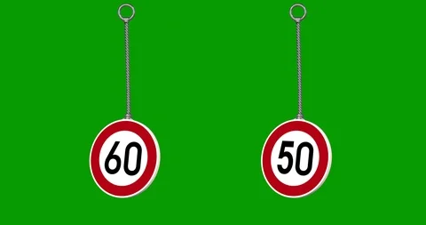 Speed limit signs.3d animation.road spee... | Stock Video | Pond5