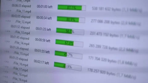 Speed progress bar icon on LCD screen | Stock Video | Pond5