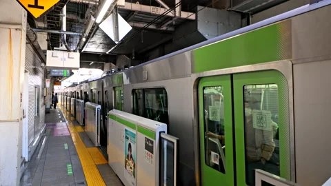 Speed Ramp of Metro Train on JR Yamanote... | Stock Video | Pond5