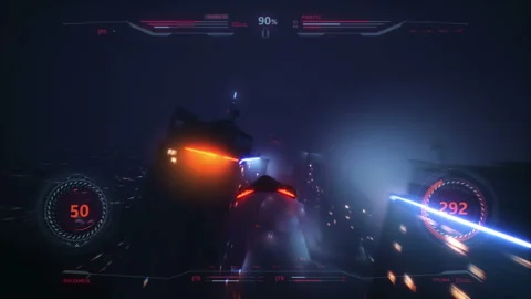 Speed spaceship racing 3D Video game wit... | Stock Video | Pond5