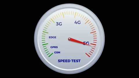 Speed test. Speedometer, meter with grad... | Stock Video | Pond5