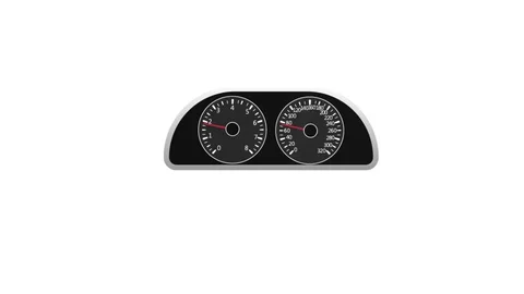 Speedometer and tachometer. Animation sp... | Stock Video | Pond5