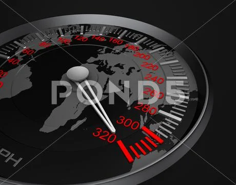 Speedometer and world map: Royalty Free #50156674